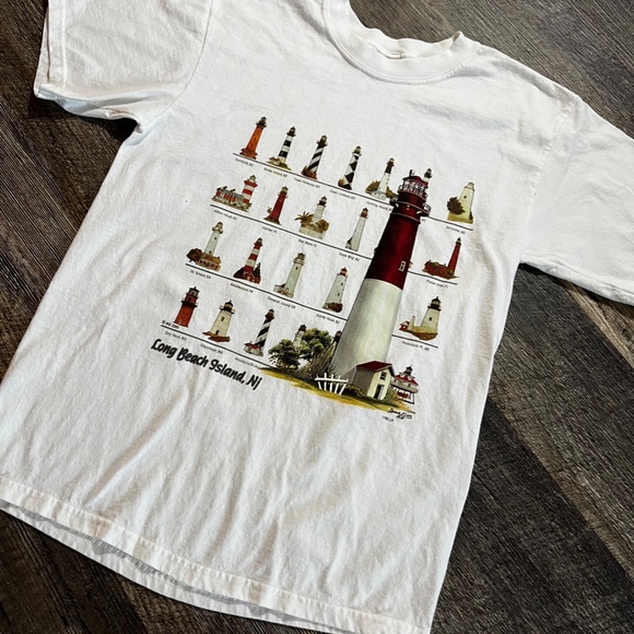 Anvil | Shirts | Vintage Lighthouse Shirt Size Medium Long Island Nj ...